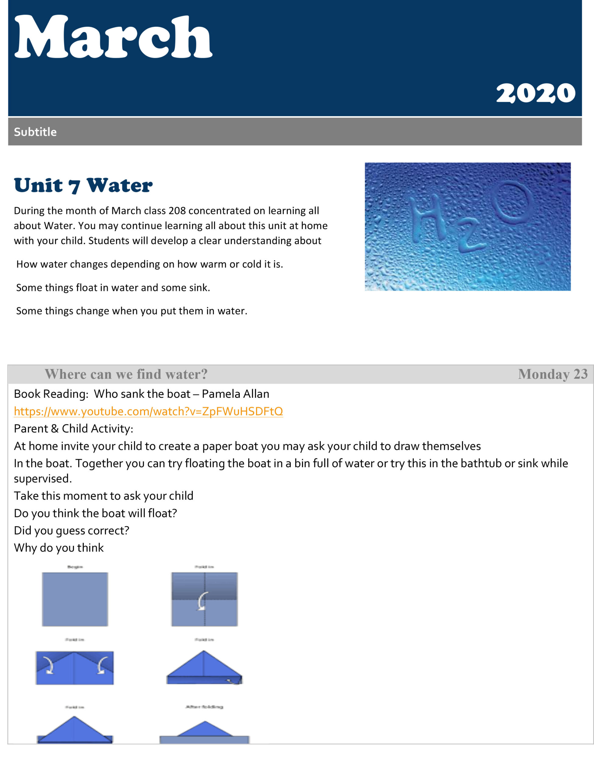March Lesson Plan Habitot - Ready Set Learn