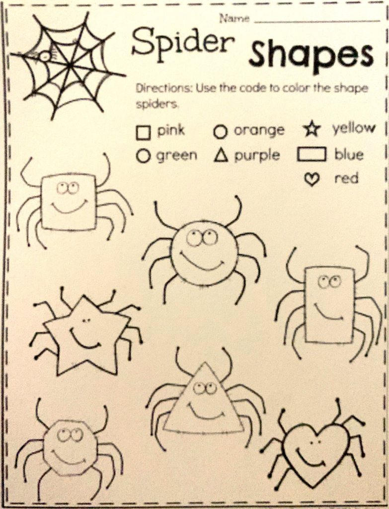Spider Shapes - Ready Set Learn